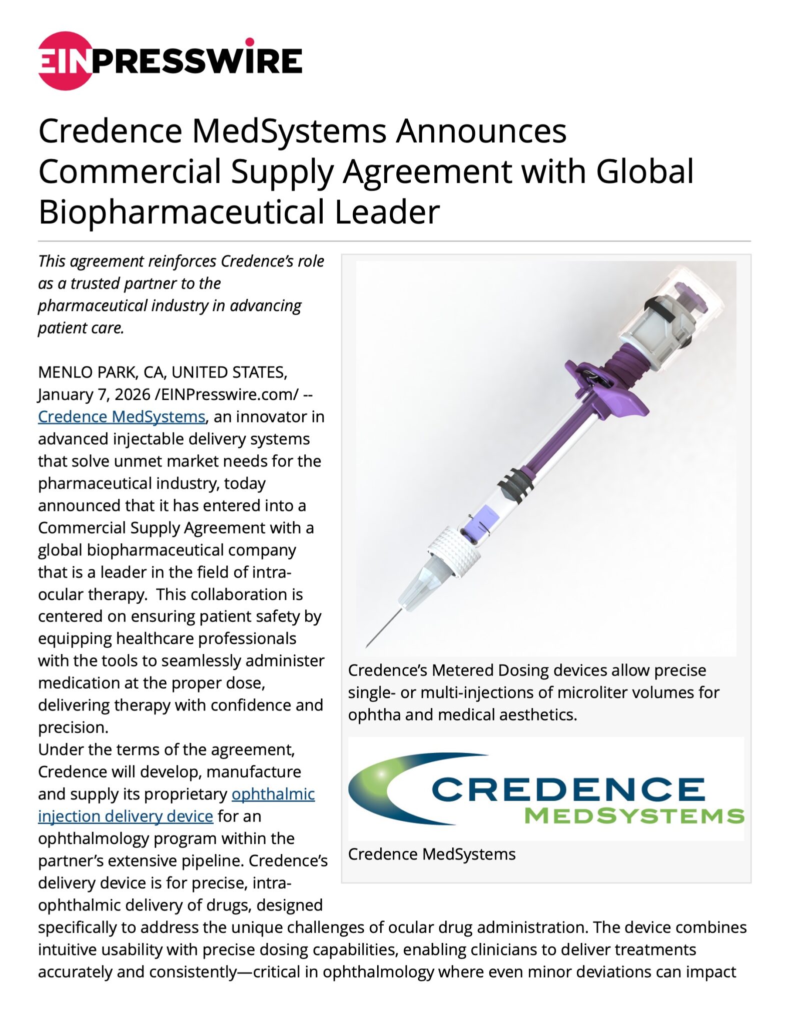 Credence MedSystems, Inc.